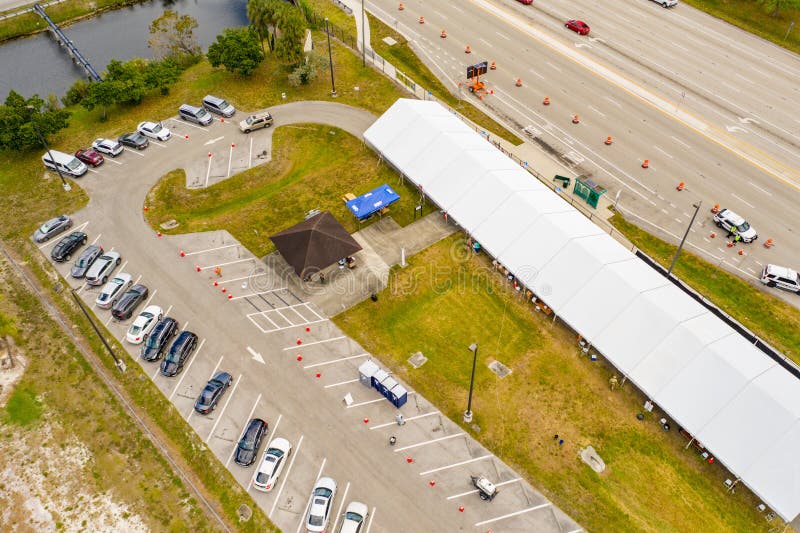 Coronavirus Testing Center at CB Smith Park Pembroke Pines FL Stock ...