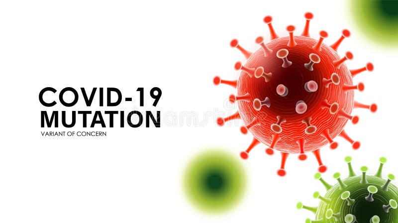 Coronavirus Variant Disease, COVID-19 Mutation with Typography, Variant ...