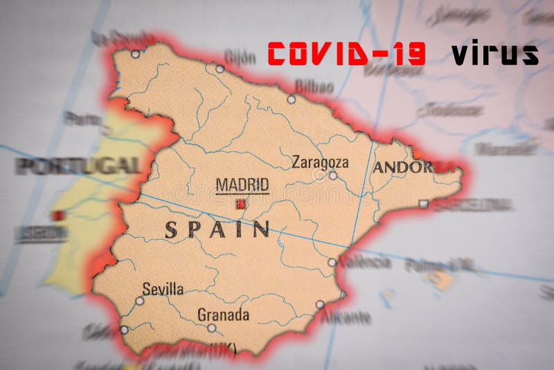 Coronavirus Virus Danger in Spain .Covid-19 Disease Stock Photo - Image ...