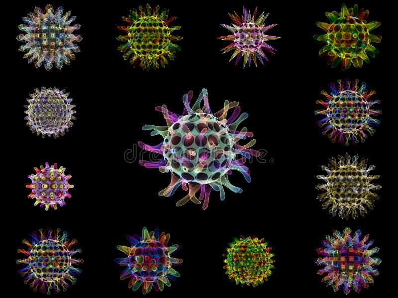 Coronavirus Virus models stock illustration. Illustration of chemistry ...