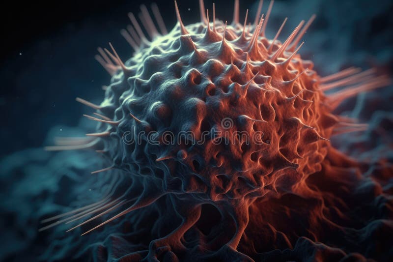 Coronavirus Virus Under a High-power Microscope - Generative AI Stock ...