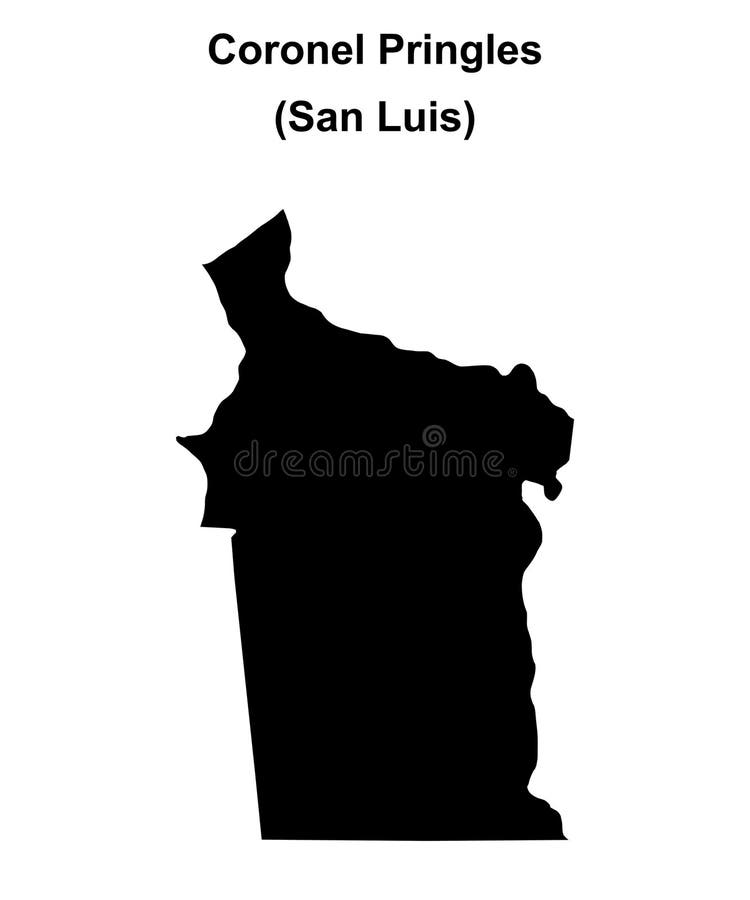 Coronel Pringles Outline Map Stock Vector - Illustration of pringles ...