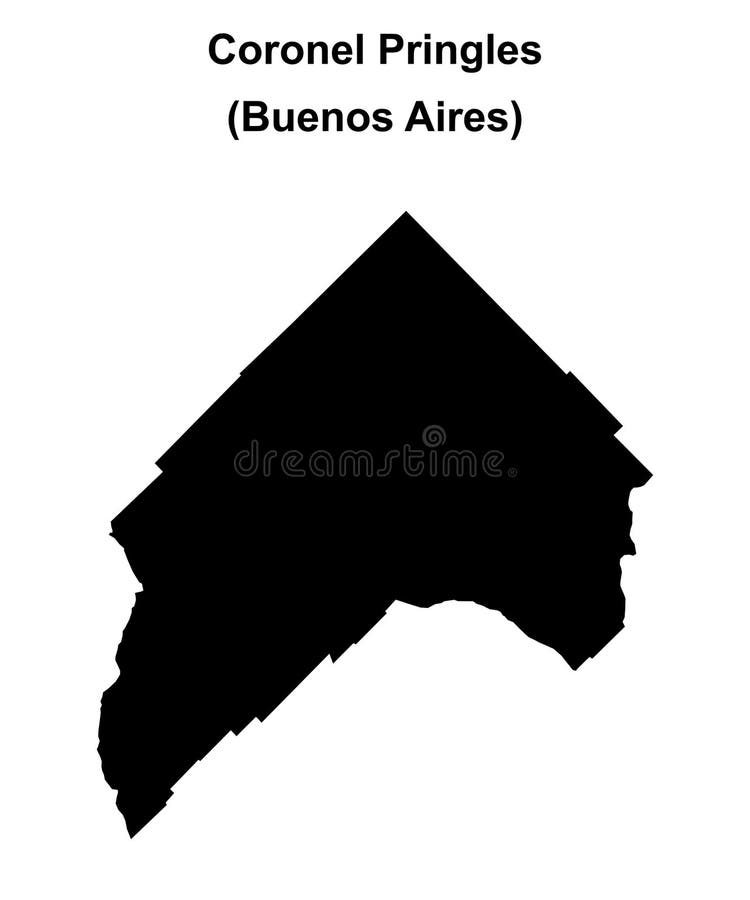 Coronel Pringles Outline Map Stock Vector - Illustration of empty ...