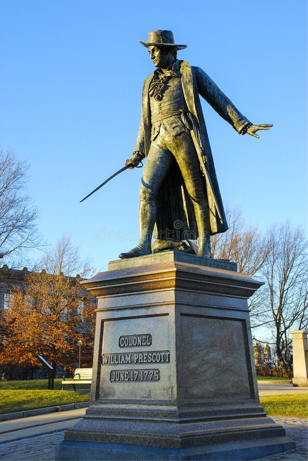 Coronel William Prescott Bunker Hill Monument Imagen editorial - Imagen ...