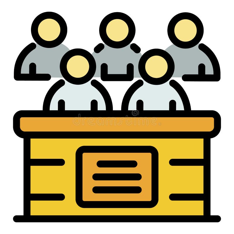 Coroners Jury Icon Color Outline Vector Stock Vector - Illustration of ...