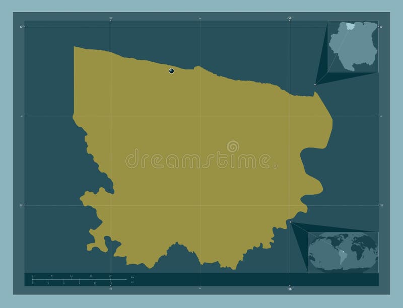 Coronie, Suriname. Solid. Capital Stock Illustration - Illustration of ...