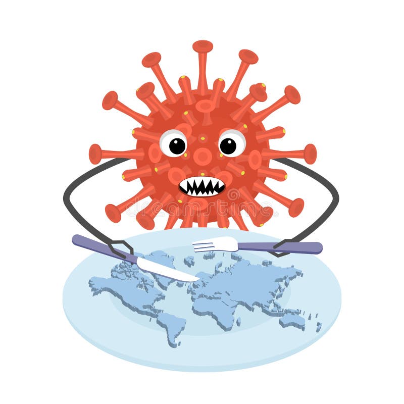 Coronovirus Attacks the World. Virus Epidemic Concept, Illustration ...