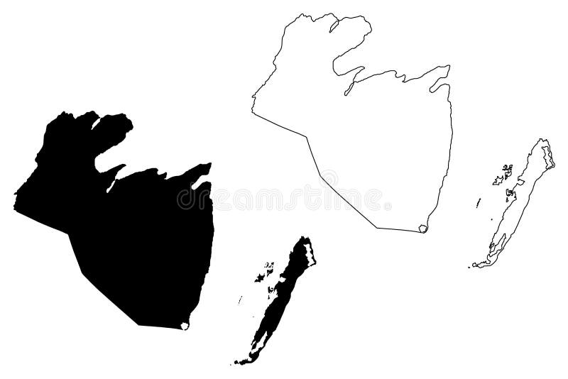 Corozal District Belize, Districts of Belize Map Vector Illustration ...