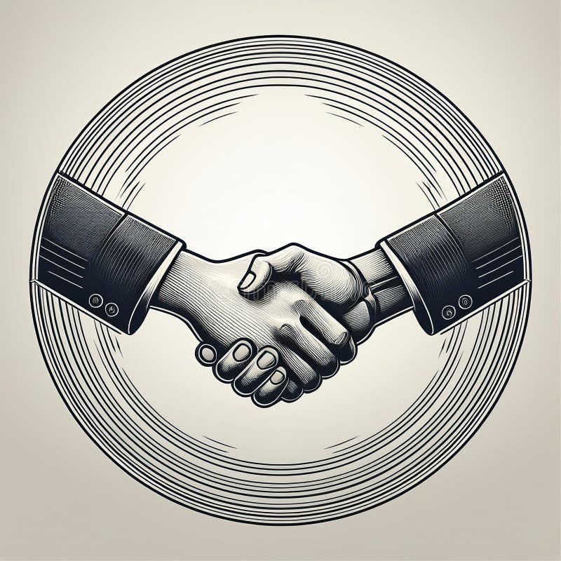 Corporate Agreement Symbol in Vector Format Stock Illustration ...
