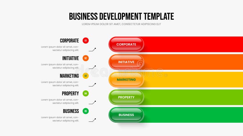 Corporate Analysis 5 Element Infographic Frame Design Stock Vector ...
