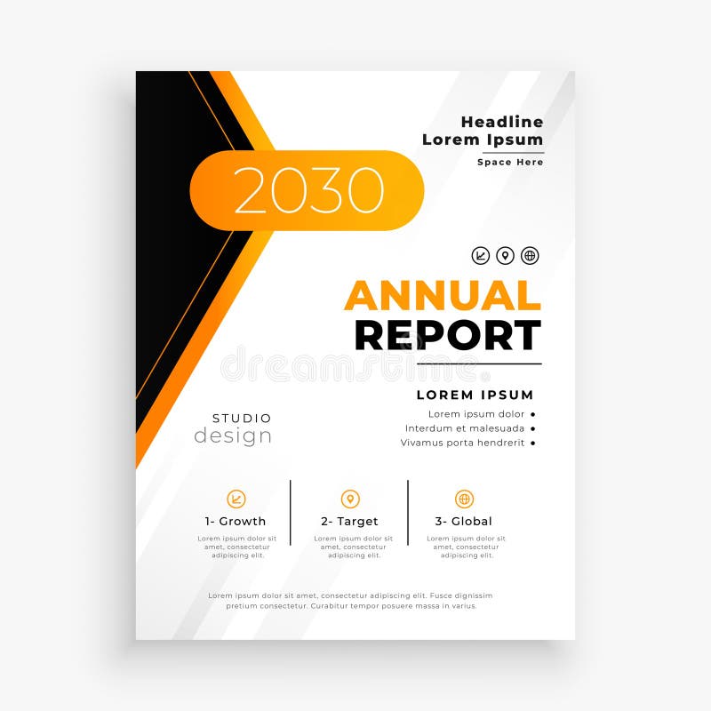 Corporate Annual Report Layout Showcase Yearly Data with Style Stock ...