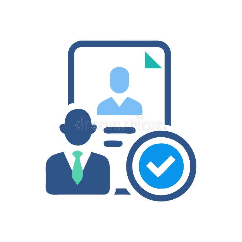 Corporate Approval Icon for Reviews Stock Illustration - Illustration ...