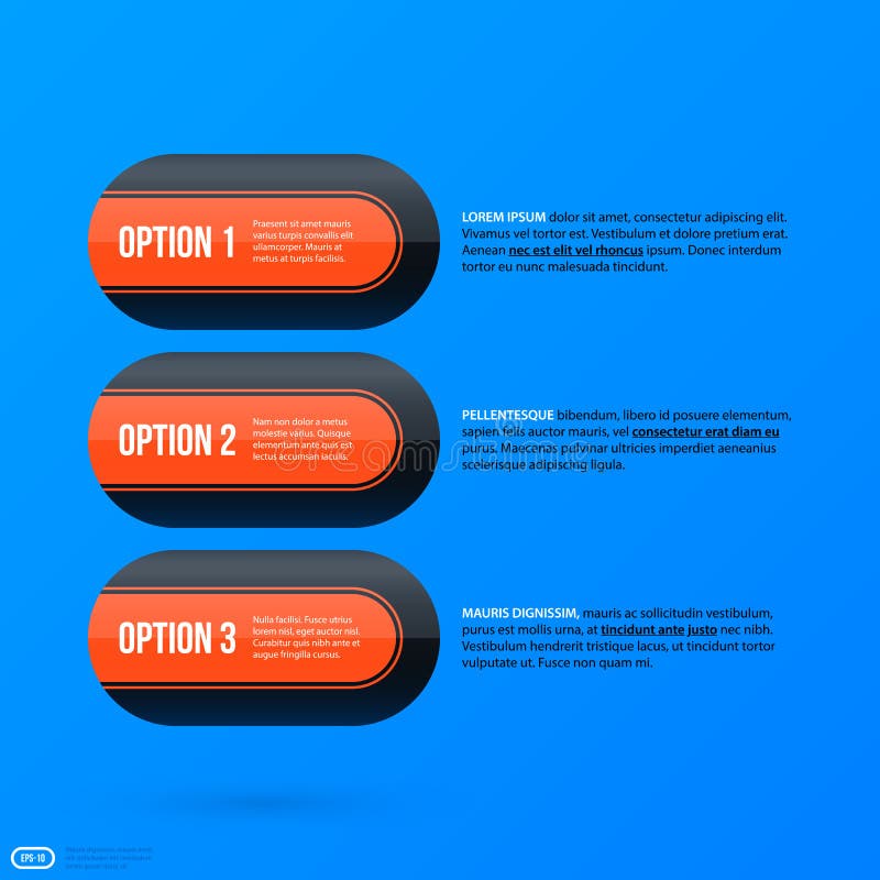 Corporate Banners and Options Template on Bright Blue Background Stock ...