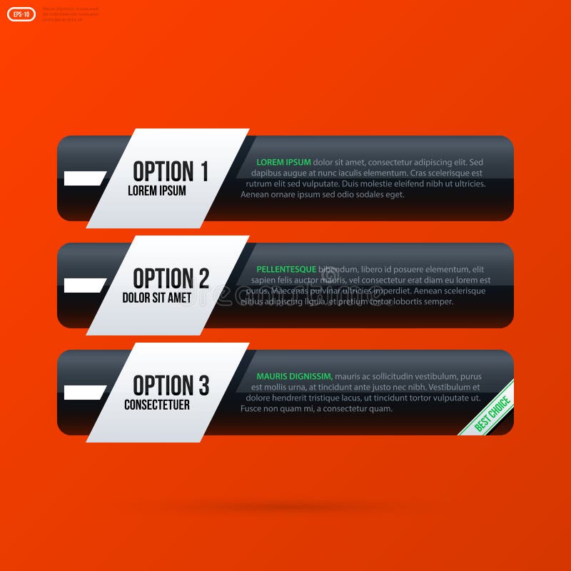 Corporate Banners and Options Template Stock Vector - Illustration of ...