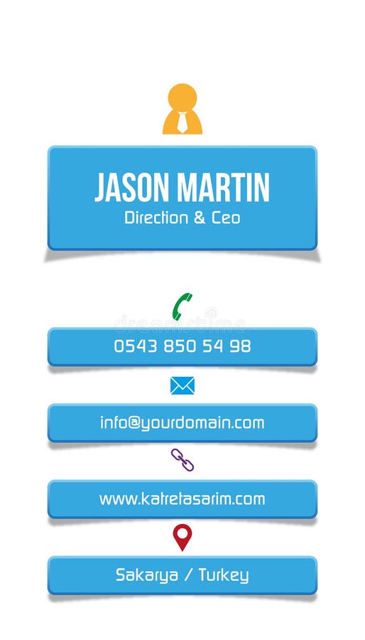 Corporate Blue Business Card Stock Vector - Illustration of driver ...