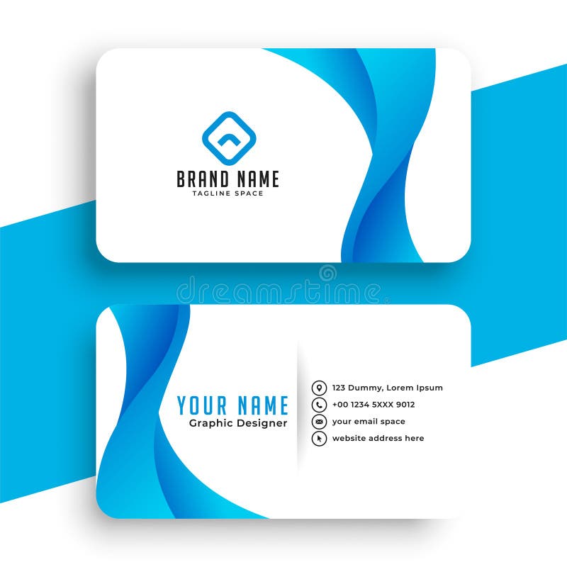 Corporate Blue Elegant Business Visiting Card Template Stock Vector ...