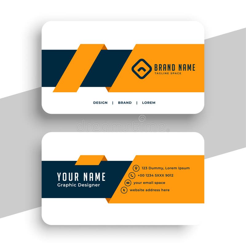 Corporate Blue and Yellow Personalized Business Card Template Stock ...