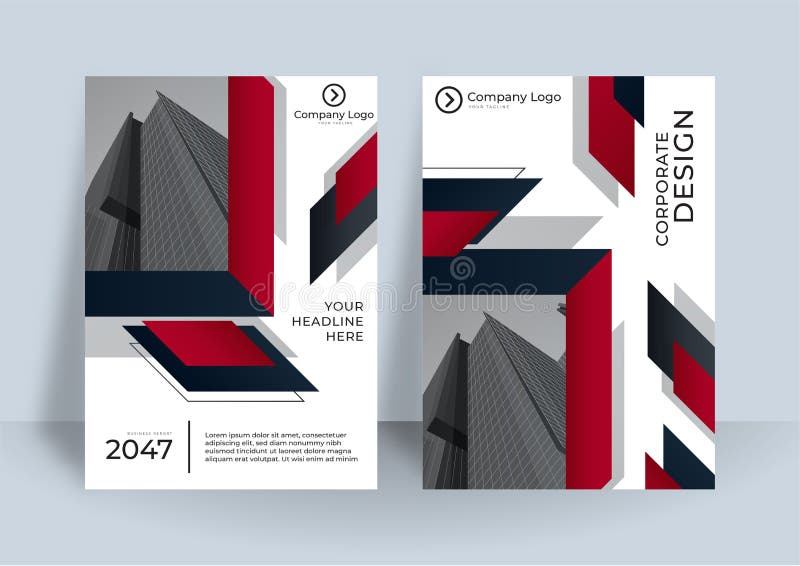 Corporate Book Cover Design Template In A4 Can Be Adapt To Brochure