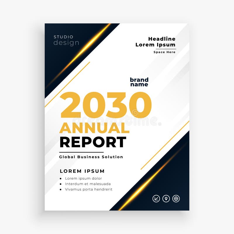 Corporate Book Cover Leaflet Template for A4 Page Print Stock Vector ...