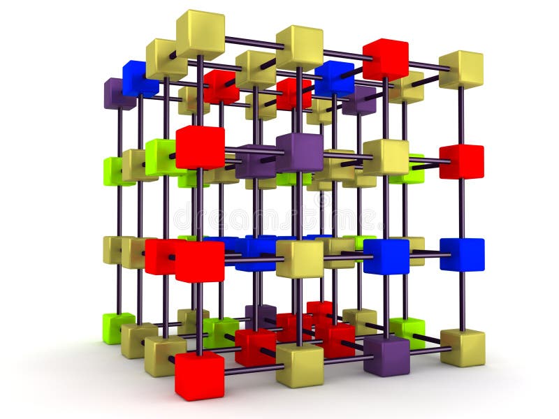 3D organization chart stock illustration. Illustration of structure ...