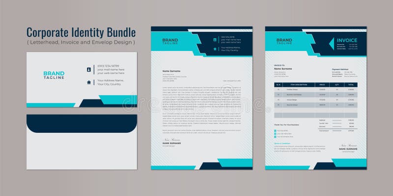 Corporate Brand Identity Template Design with Premium Vector Stock ...