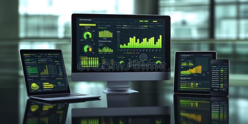 Corporate Branding Mock Up Featuring Erp Dashboard on Multiple Devices ...