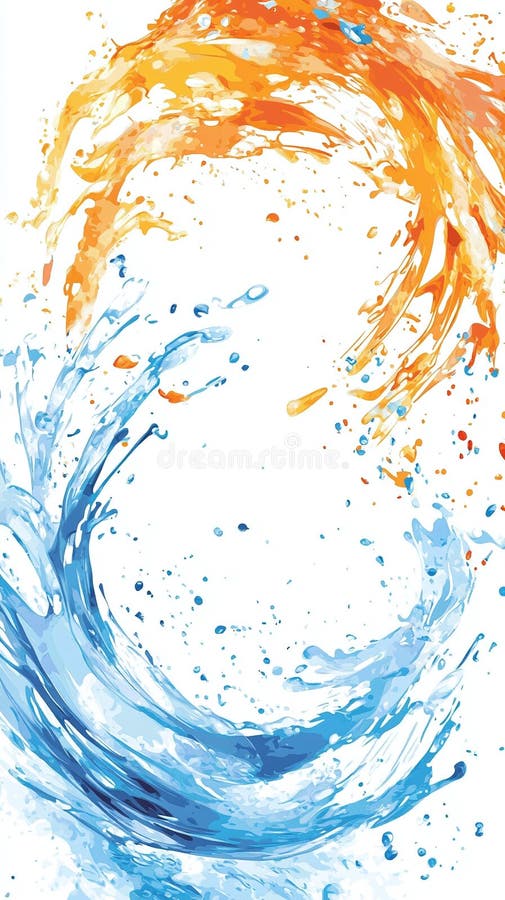 Corporate Branding Set with Creative Splash Effects Integrated into the ...