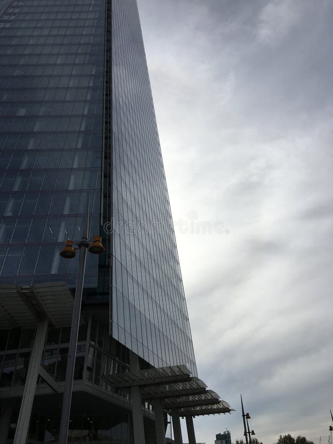 Corporate Building London Grey Skies Stock Image - Image of large ...