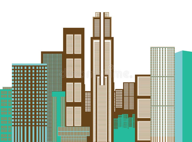 Corporate buildings stock illustration. Illustration of store - 16322485