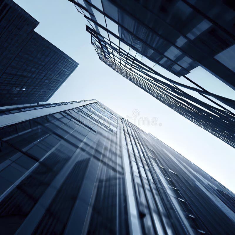 Corporate Buildings in Perspective Stock Illustration - Illustration of ...