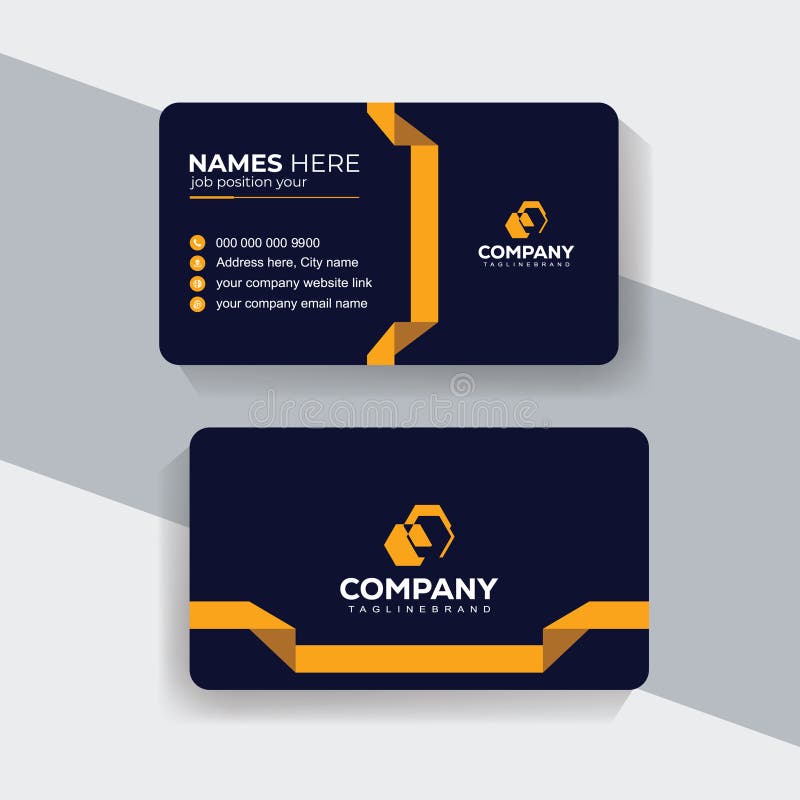 Corporate Business Card Layout . Fully Editable & Print-Ready Template ...