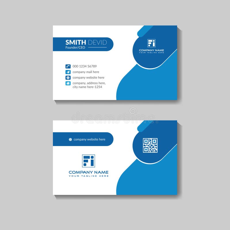Corporate Business Card Template with Good Look Stock Vector ...