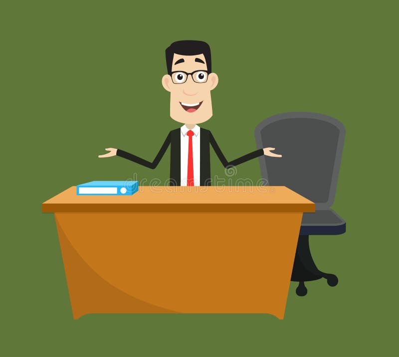 Corporate Business Character - Talking with Hand Gesture Stock Vector ...