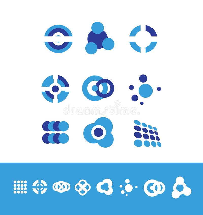 Corporate Business Logo Set Circle Stock Vector - Illustration of ...