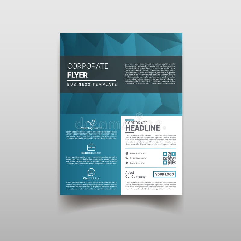 Corporate Business Low Poly Flyer Design Template Stock Illustration ... Corporate Business Low Poly Flyer Design Template Stock Illustration ...