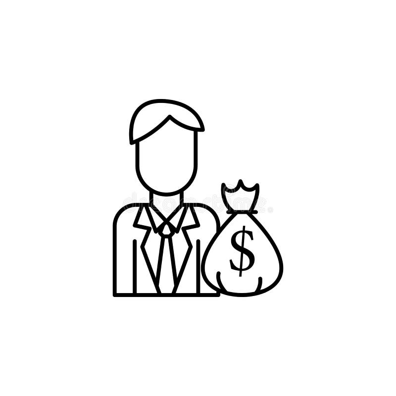 Corporate and Business, Business Man, Money Icon Stock Illustration ...