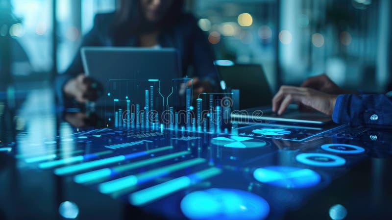 Corporate Business Meeting with Data Analysis on Laptop Stock Photo - Image of growth, laptop ...