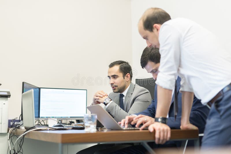 Corporate Business Team Working in Modern Office. Stock Image - Image ...