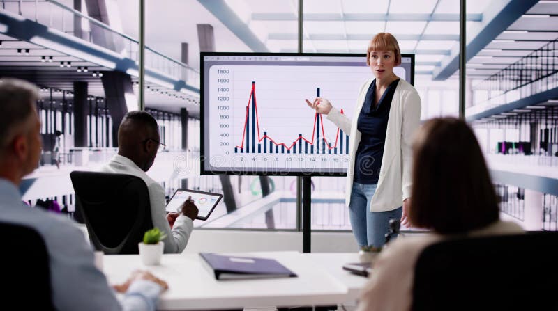 Corporate Business Presentation in Office Stock Photo - Image of ...