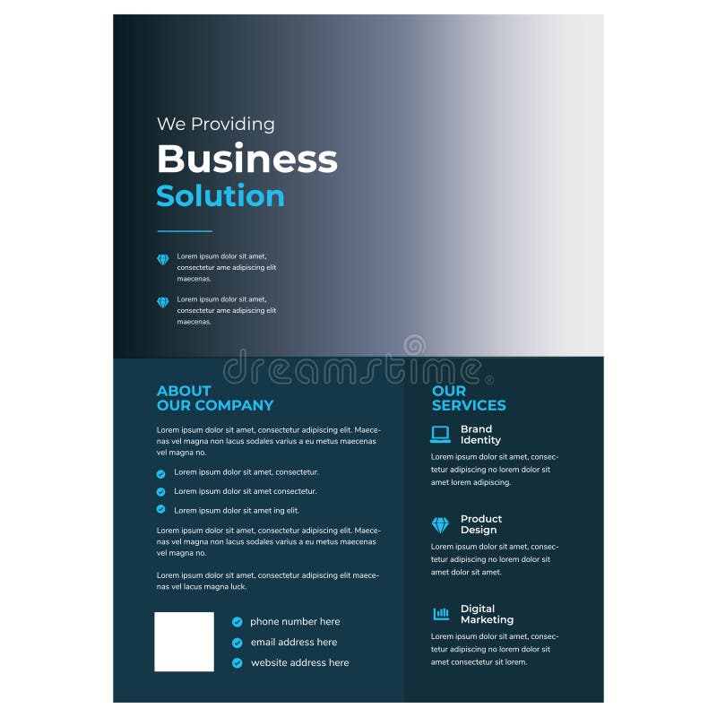 Corporate Business Solution Flyer Stock Vector - Illustration of grow ...