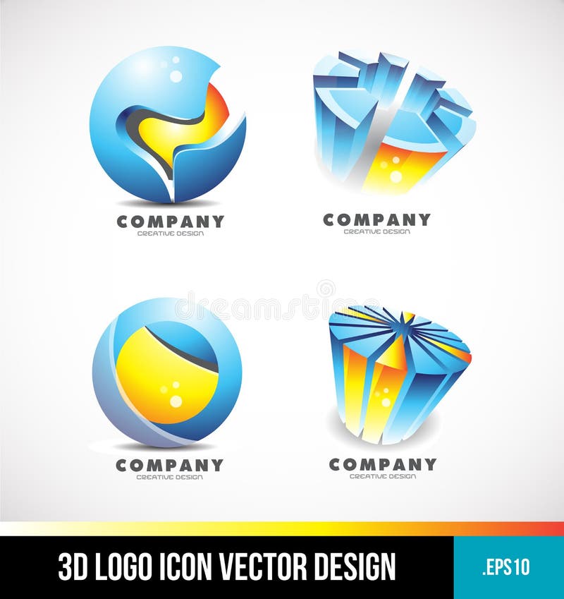 Corporate Business Sphere Pie Chart 3d Logo Stock Vector - Illustration ...
