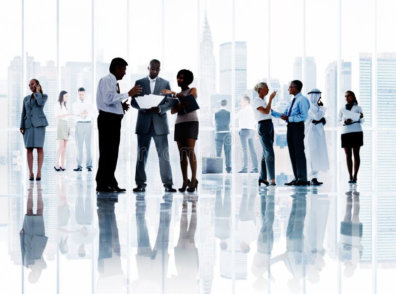 Corporate Business Team Connection Discussion Working Concept Stock ...