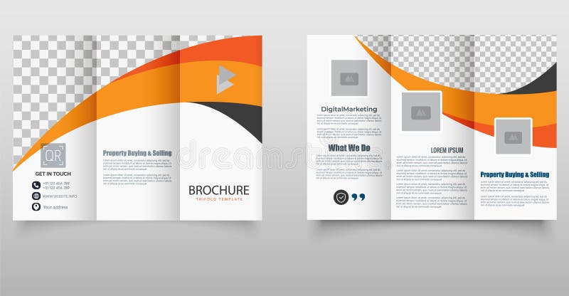 Geometric Tri Fold Brochure Template Design Stock Illustrations – 3,288 ...
