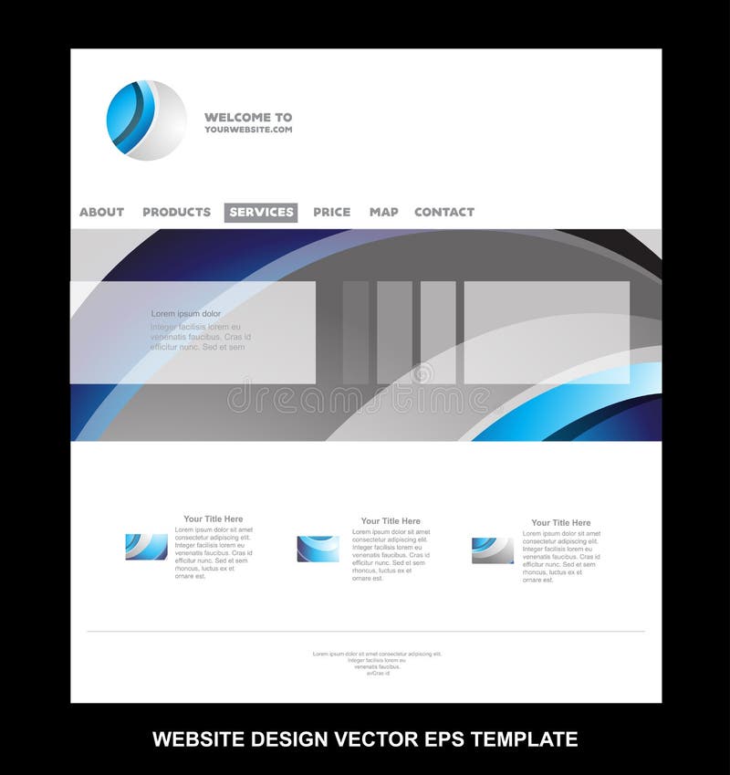 Corporate Business Vector Website Template Stock Vector - Illustration ...