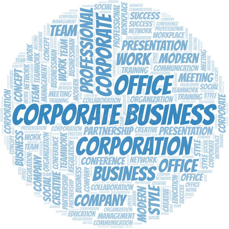 Corporate Business Vector Word Cloud, Made with Text only. Stock ...