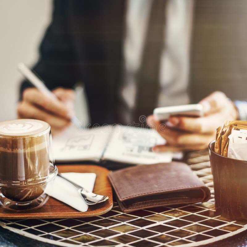 Corporate Businessman Coffee Working Journal Concept Stock Photo ...