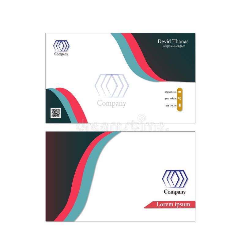 Two Side Corporate Clean Business and Personal Identity Card Design ...