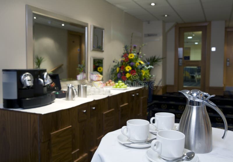Corporate coffee area stock photo. Image of wood, conference - 9703280
