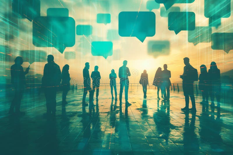 Corporate Communication Network Concept Stock Photo - Image of ...