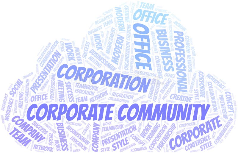 Corporate Community Vector Word Cloud, Made with Text only. Stock ...